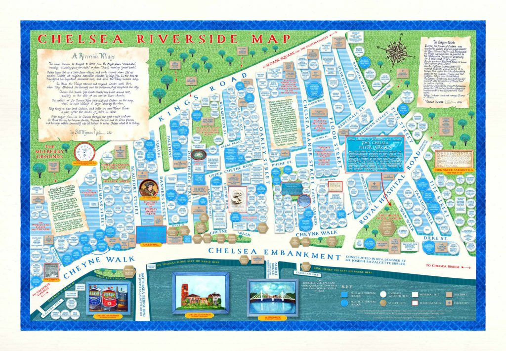 The Chelsea Riverside Map Print - Chelsea Riverside Map