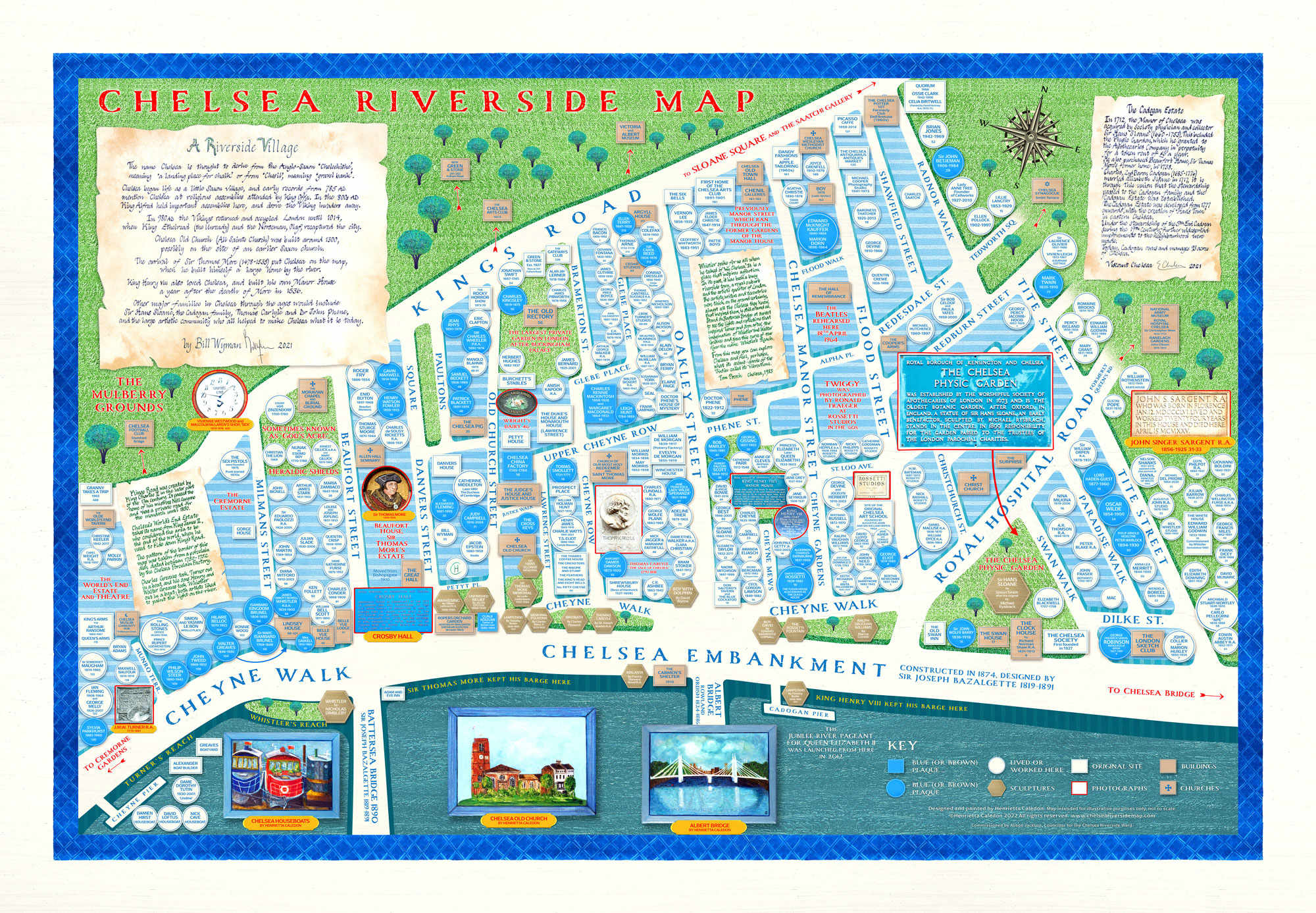 The Chelsea Riverside Map Print - Chelsea Riverside Map
